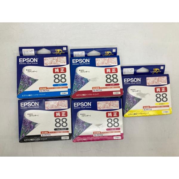 EPSON 純正インクカートリッジICBK88A1ICC88A1ICM88A1ICY88A1ICR88A1ICMB88A1機種★SC-PX7VII▼状態未開封・未使用品※有効期限切れ品ですアウトレット品につき保証はありません。ご了承の上、ご...