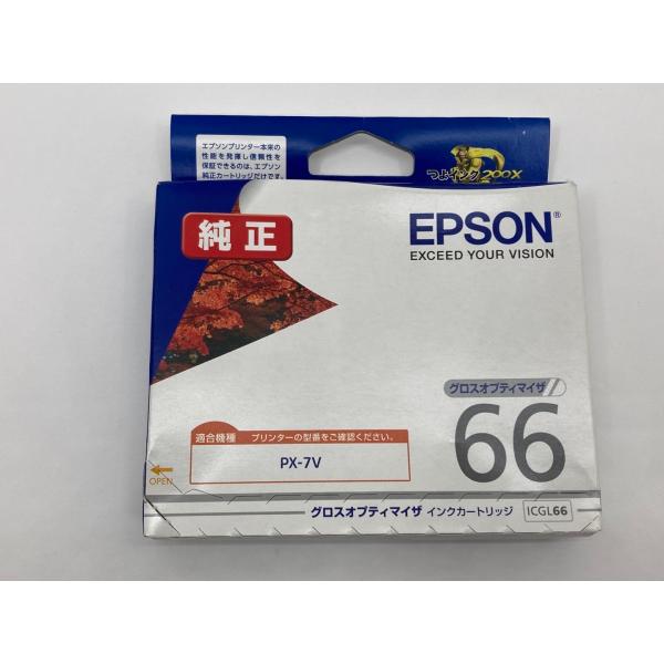EPSON 純正インクカートリッジICGL66 グロスオプティマイザ★適合機種★PX-7V▼状態未開封・未使用品※有効期限切れ品ですアウトレット品につき保証はありません。ご了承の上、ご購入ください。※インクに起因する故障についても当店の保証...