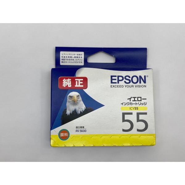 EPSON 純正インクカートリッジICY55 イエロー機種★PX-5600▼状態未開封・未使用品※有効期限切れ品です多少の外箱の劣化がございます。アウトレット品につき保証はありません。ご了承の上、ご購入ください。※インクに起因する故障につい...