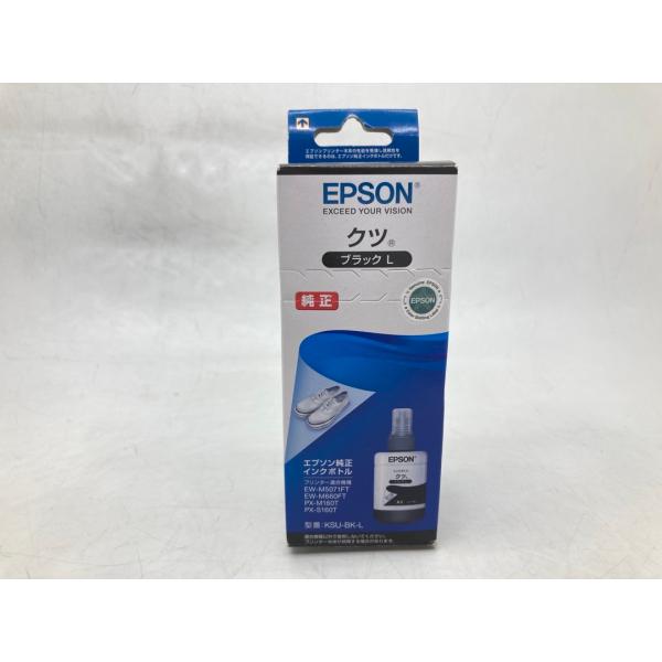 EPSON 純正インクカートリッジKSU-BK-L ブラック クツ機種★EW-M5071FTEW-M660FTPX-M160TPX-S160T▼状態未開封・未使用品※有効期限切れ品です外箱にダメージがあります（ミシン目等）アウトレット品につ...