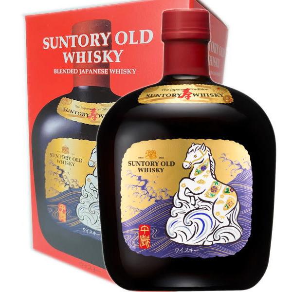 「サントリーウイスキーオールド〈午歳〉ラベル」は、金色のラベルに白馬やしぶきを上げる波紋様を描き、印象的に仕上げました。縁起の良い華やかなデザインが、新たな年に向けて生活に彩りを添えます。箱入りでご贈答にもおすすめ致します。容量：700ml...