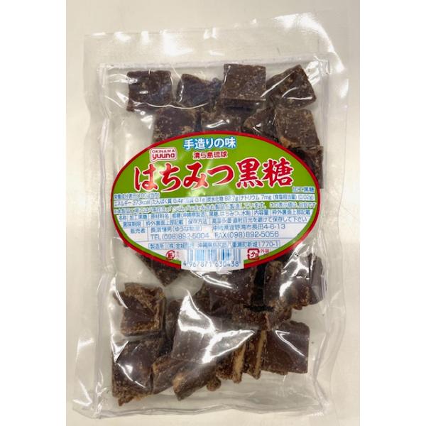 【品名】はちみつ黒糖【原材料名】原料糖、水飴、黒糖(西表島)、はちみつ(沖縄)【内容量】200g【メーカー】ゆうな物産　沖縄県宜野湾市長田4-6-13