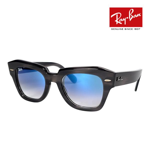 ■ブランド： RAYBAN / レイバン■カテゴリー： サングラス■型番： rb2186-14043f-49■モデル： STATE STREET■ブリッジの種類： ハイブリッジフィット■フレーム： ポリッシュ ストライプグレー■レンズ：  ...