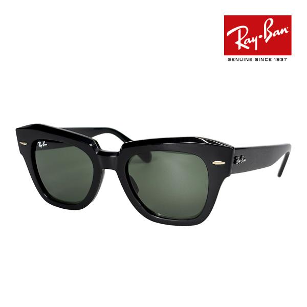 ■ブランド： RAYBAN / レイバン■カテゴリー： サングラス■型番： rb2186-90131-49■モデル： STATE STREET■ブリッジの種類： ハイブリッジフィット■フレーム： ポリッシュ ブラック■レンズ： G-15 グ...
