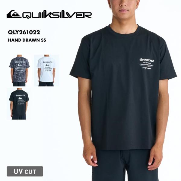 QUIKSILVER/クイックシルバー メンズ 半袖 ラッシュガード HAND DRAWN SS 26 SPRING QLY261022レギュラーフィットの半袖ラッシュガードです。左胸と背中にはハンドドローイングタイプのグラフィックをプリン...
