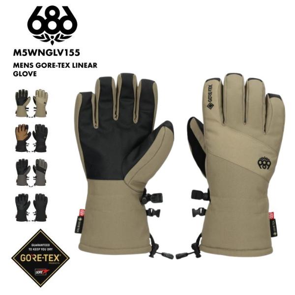 686/シックスエイトシックス メンズ GORE-TEX 5指グローブ MENS GORE-TEX LINEAR GLOVE 2025-26 WINTER M5WNGLV155中綿入りで保温力があり、GORE-TEXテクノロジーを採用したグ...