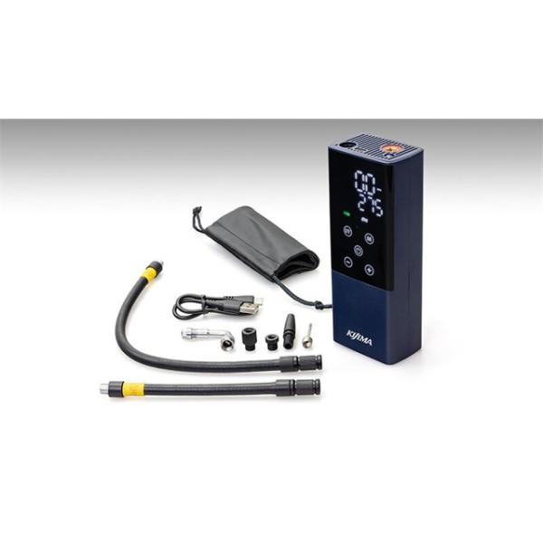 ロングホース付キ キジマ  Small AIR POMP 2000 mAh / 7.4V スモール・エアー・ポンプ 302-3231  スマートエアポンプ  米・英・仏式バルブ他対応 大容量バッテリー 自宅での空気圧チェックからツーリング先...