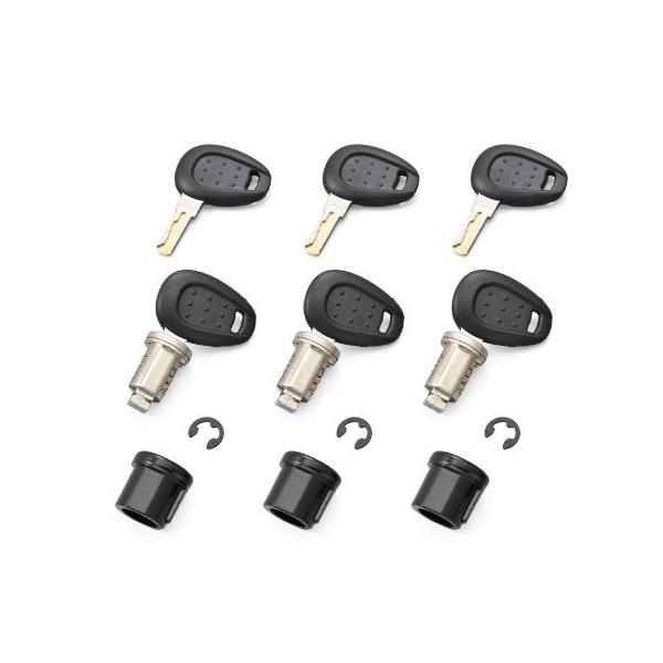 デイトナ ジビ キーシリンダー スペアキー付き 標準セイムナンバーキー(内溝/黒) 鍵1本で3つを一括管理 Z180 3本セット 15177