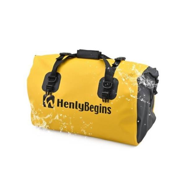 DAYTONA デイトナ ヘンリービギンズ(Henly Begins) デイトナ バイク用 シートバッグ 防水 60L シート固定ベルト付属 DH-767 イエロー 48384