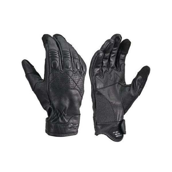 デイトナ DAYTONA バイク グローブ 革(ヤギ革) 冬夏秋春 スマホ対応 スローバック レザーグローブ DG-019 ブラック Lサイズ 61717