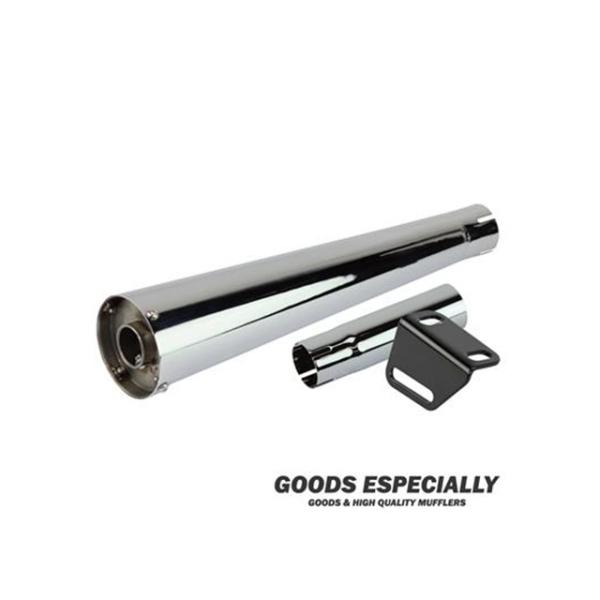 GOODS グッズ RACING MEGAPHONE MUFFLER クローム for SR400/500(78-'08') - GOODS ESPECIALLY G4-00197