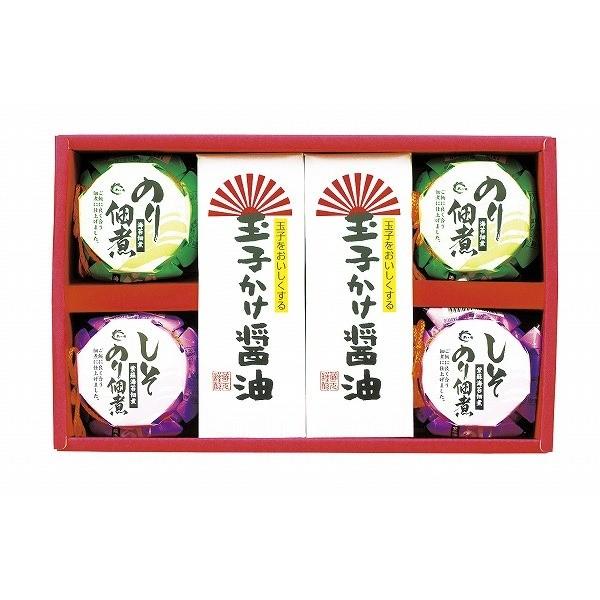 ※こちらの商品は、10営業日程度にて発送いたします。【商品説明】 ●商品内容：島乃香のり佃煮80g×2・島乃香しそのり佃煮80g×2・石山味噌玉子かけ醤油150ml×2  【小麦】 ●箱サイズ：箱160×250×93mm ●賞味期限（製造日...