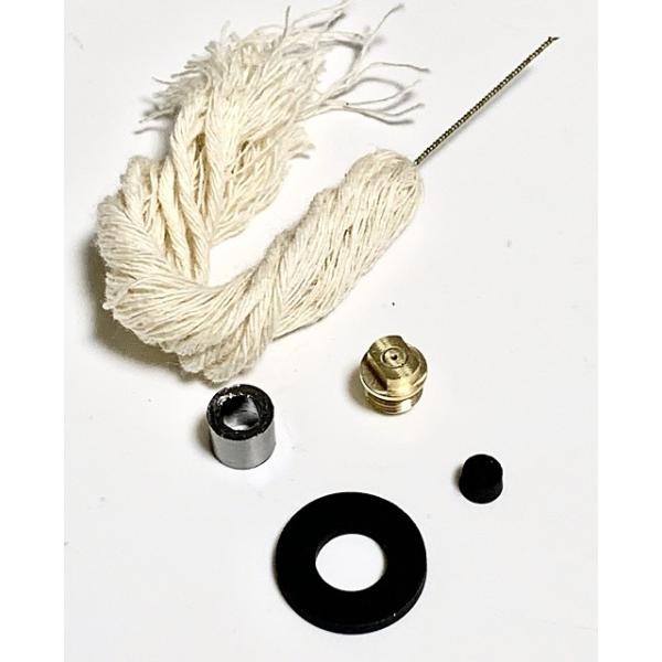 【発売日：2018年06月12日】Optimus 123R (8R、99にも使えます）のメンテナンスパッキン＆スペアパーツ一式　（ニードルは付いてません）初期モデルのRの付かない「123」には、使用出来ません。【内容】・ニップル、・ウィック...