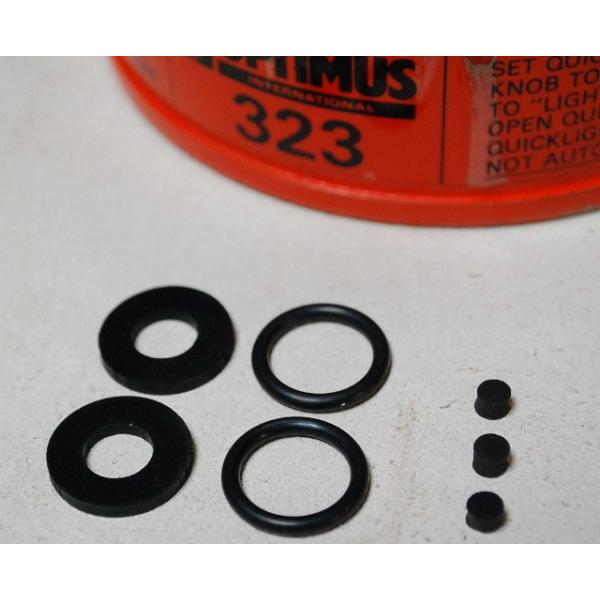 Optimus オプティマス323-324Rider用【リペアガスケットセット内容】◆燃料キャップ用パッキン(2枚)◆NRVパッキン(3個)◆ポンプパッキン(2枚)※全て社外・自社製品、オリジナル品は入手困難です。燃料キャップパッキンとNR...