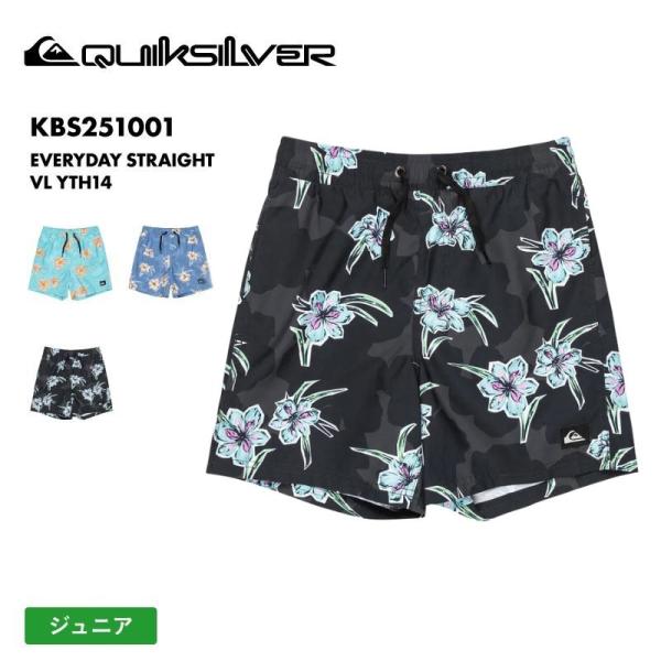 QUIKSILVER/クイックシルバー ジュニア サーフパンツ EVERYDAY STRAIGHT VL YTH14 2025 SPRING GLOBAL KBS251001大き目の花柄が目を引くユースサイズのJAMショーツ。ウエストはシン...