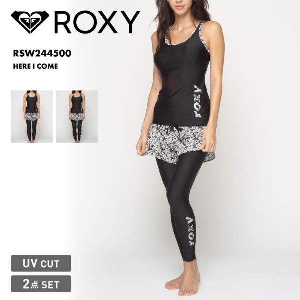 ROXY/ロキシー レディース フィットネス水着 上下SET HERE I COME 2024 FALL SPORTS &amp; FITNESS RSW244500ショートパンツとレギンスが一体になったボトムが特徴のスイムウェア。シーズン...