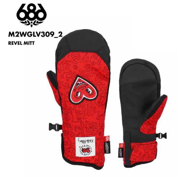 686/シックスエイトシックス レディース スノー ミトングローブ REVEL MITT WINTER 24-25 M2WGLV309_2保温力のあるアンダーカフデザインのミトンになります。686のライダー達がデザインしたロゴが目立つPOP...