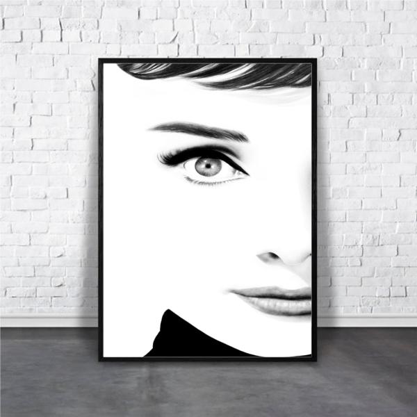 商品情報■デザイン：Audrey Hepburn(オードリー・ヘプバーン)■バリエーション　□サイズ：A4/B4/A3/B3/A2/B2/A1□セット：ポスター単品/フレームセット(ブラック/ゴールド/シルバー/ホワイト)※B0/A0/B1...