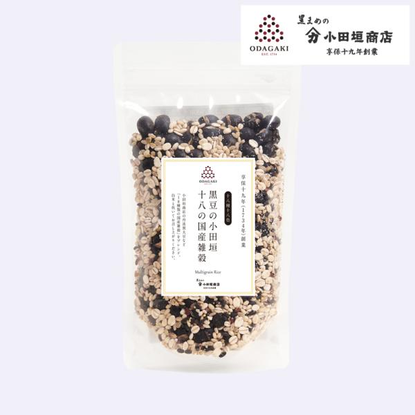 【発売日：2024年12月10日】小田垣商店の丹波黒大豆など「18種類の国産雑穀」をブレンド。白米と炊いていただく事で、白米だけでは不足しがちな栄養素を手軽に美味しく毎日摂る事ができます。●おいしい食べ方：1、お米２合に対して30g（お好み...