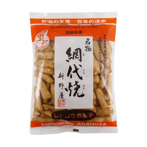 風味たっぷりの米と香り豊かな海老粉、やさしい甘味の中双糖や塩を混ぜ合わせ蒸し、練り、魚型にぬいた生地を焼き上げ、しょう油だれでつや良く仕上げたこだわりの逸品です 新潟の米菓として百十余年変わらぬ味。明治27年創業の老舗菓子店「新野屋」が作る...