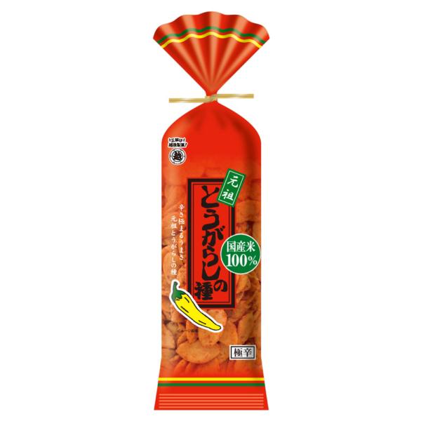 パリッと歯ざわりよく焼き上げた薄焼きせんべいを一味唐辛子のきいた特製醤油だれで仕上げました。旧製造元のみながわ製菓から越後製菓が人気商品を継承し、発売しました。見た目、中身ともに前商品を再現。原料米・包装資材に改良を加え、さらに美味しくなり...