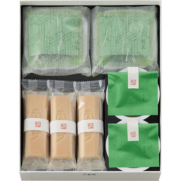 賞味期間：45日内容：ふくみ天平×3、本生羊羹 抹茶×2、たねや寒天 抹茶×2（カタログ番号：0167）