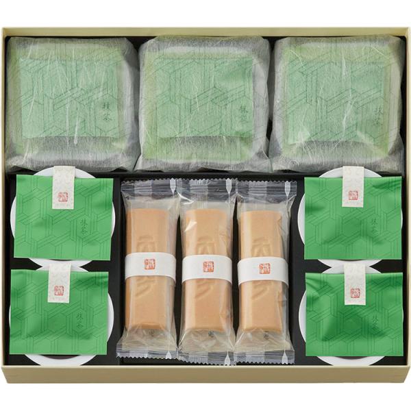 賞味期間：45日内容：ふくみ天平×3、本生羊羹 抹茶×4、たねや寒天 抹茶×3（カタログ番号：0169）