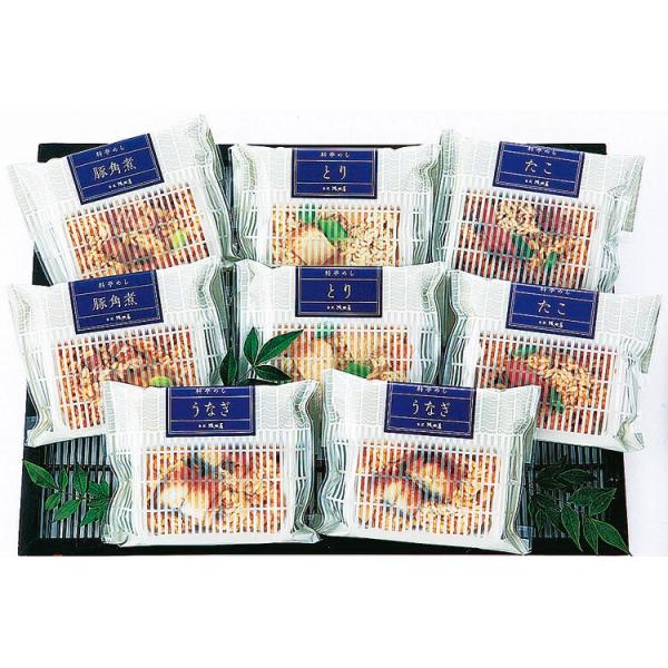 賞味期間：冷凍60日内容：うなぎめし、豚角煮めし、たこめし、とりめし120g×各2（カタログ番号：0226）