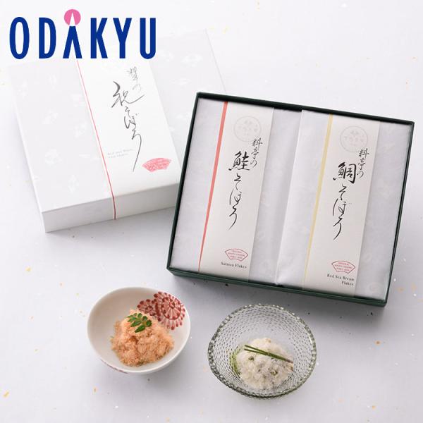 産地：鯛：国産箱サイズ：15.5×18.5×4.5(cm)賞味期間：製造日より30日間内容：鯛そぼろ60g、鮭そぼろ60g