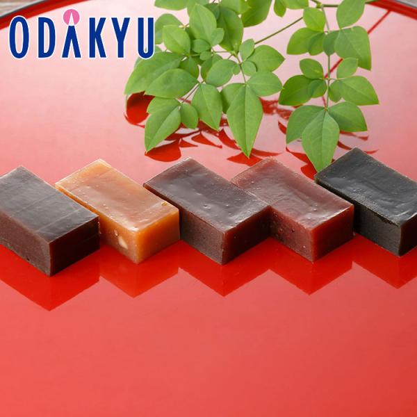 重さ：約1.6kg箱サイズ：19.2×31.5×3(cm)賞味期間：製造日より240日間内容：岩谷堂羊羹 新中型（黒煉、本煉、くるみ、小倉、ごま）各260g×1