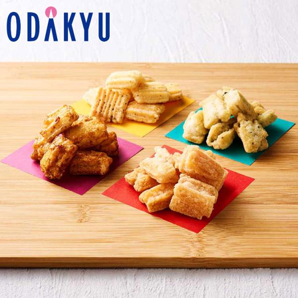 加工地：日本重さ：約0.46kg箱サイズ：27.9×19.2×8.6（cm）賞味期間：製造日より150日間内容：手揚げ京あられ×8袋（旨み香る干し海老と伊豆大島の海塩14ｇ・甘く香ばしい炊き出し醤油15ｇ・ふわりと香る国産海苔と伊豆大島の海...