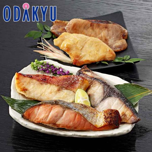 重さ：約1.3kg箱サイズ：30.2×21.5×4（cm）賞味期間：出荷日より30日間内容：鮭西京漬　60g×1、アラスカメヌケ西京漬　60g×1、ぶり西京漬　60g×2、国産豚西京漬　60g×1、国産どり西京漬　60g×1