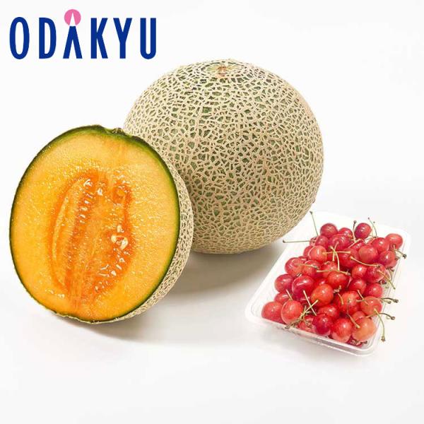 産地：メロン：茨城県　他さくらんぼ：山形県　他重さ：約1.4kg内容：茨城県産他赤肉メロン×1玉　山形県産他さくらんぼ（500gバラ詰め）×1パック