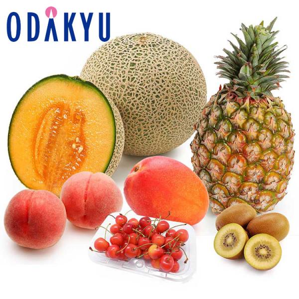 産地：メロン：茨城県　他さくらんぼ：山形県・長野県　他パイナップル・マンゴー：台湾サンゴールドキウイ：ニュージーランドもも：山梨県・長野県　他重さ：約2.7kg内容：茨城県産他赤肉メロン（約800g）×1玉山形県産さくらんぼ（200g）×1...