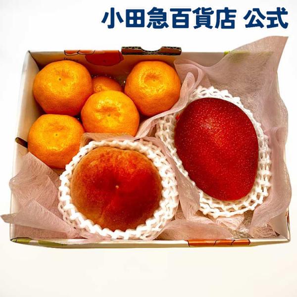 内容：山梨県産他もも（270g）×1玉宮崎県産他国産マンゴー（250g）×1玉佐賀県産他温室みかん（80g）×5玉（カタログ番号：2791）
