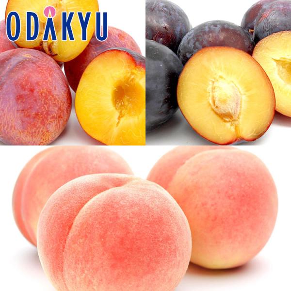 重さ：約1.3kg内容：山梨県産旬のおすすめ桃（糖度12度以上/270ｇ以上）×3玉山梨県産貴陽プラム（250g以上）×1パック山梨県産太陽プラム（250g以上）×1パック