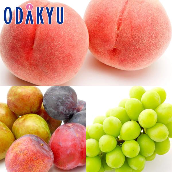 重さ：約1.2kg内容：山梨県産シャインマスカット（400g以上）×1房山梨県産旬の桃（青秀ランク以上/270ｇ以上）×3玉山梨県産旬のすもも（250ｇ以上）×1パック