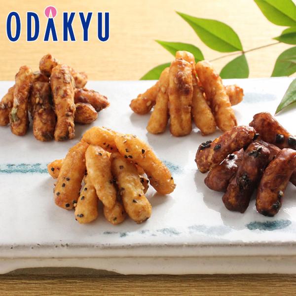 加工地：愛知県産地：共通/小麦粉：国内製造重さ：約0.42kg箱サイズ：22×30×8(cm)賞味期間：製造日より90日間内容：きんぴらごぼう・あっさり黒糖各18g×各3、ネギみそ・黒コショウ各18g×各2(計10)