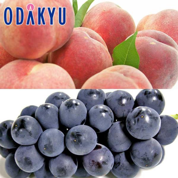 重さ：約2.5kg内容：長野県産旬の桃、福島県産旬の桃（合計6〜8玉／1.8kg）、山梨県産種なし巨峰、長野県産種なし巨峰（各1房／350g以上）