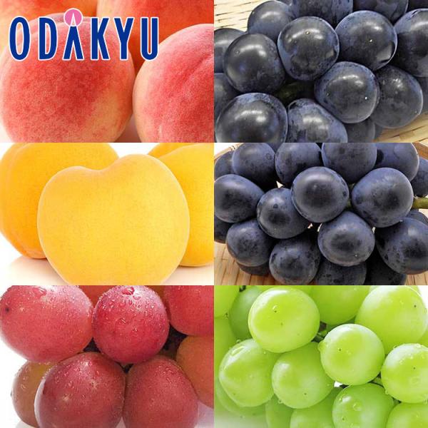重さ：約2.8kg内容：福島県産黄金桃、福島県産旬の桃（合計6〜8玉／1.8kg）、種なし巨峰、種なしピオーネ、シャインマスカット（各1房／350g以上）、石川県産ルビーロマン4粒