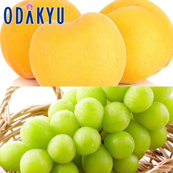 重さ：約2.3kg内容：福島県産黄金桃（6〜8玉／1.8kg） × 1箱、岡山県産シャインマスカット「晴王」（1房／500g以上） × 1房