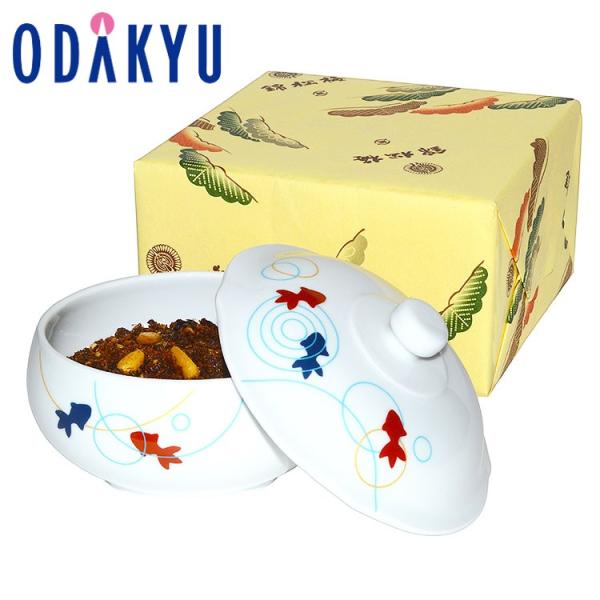 箱サイズ：14×14×8(cm)賞味期限：製造日から210日(配送日から120日以上)内容：佃煮ふりかけ90g、有田焼容器×１