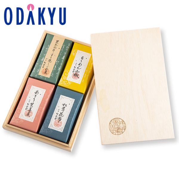 箱サイズ：27×19.2×3.2(cm)内容：黒毛和牛すき焼しぐれ煮60ｇ、赤坂ちりめん山椒30g、あさり生姜煮50g、お茶漬松茸昆布50ｇ賞味期間：製造から常温180日