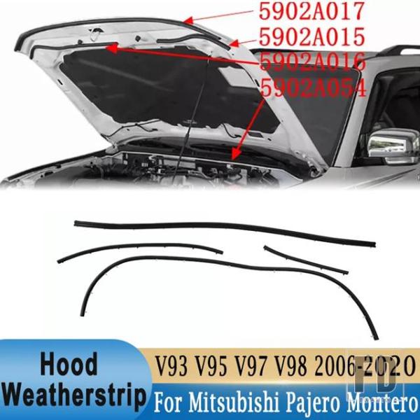 フードボンネットウェザーストリップラバーシールベルト 三菱 モンテロ ショーグン パジェロ 4 MK4V83V85V87V88V93V95V97V98■仕様 【爆買】高懸念化学物質:なし原産国:中国OEM:5902A017 (フロント) 5...