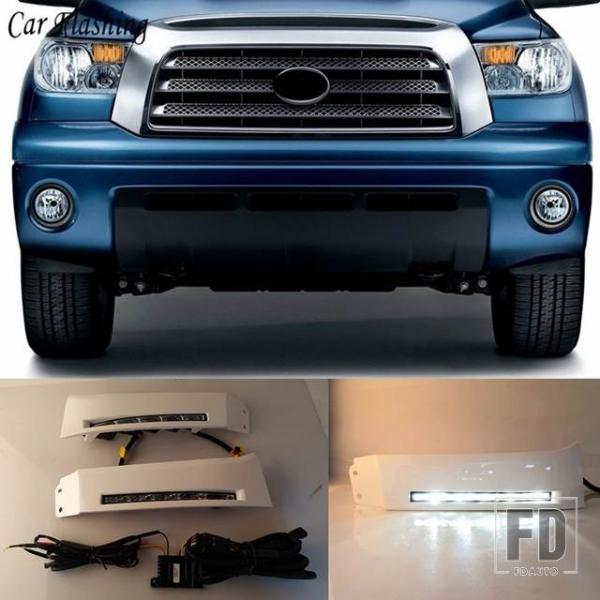 トヨタ 2個 フロントバンパーライト 12V LED デイタイムランニングライト DRL フォグランプ タンドラ 2007-2013 セコイア 2008年以降■仕様 【爆買】高懸念化学物質:なし機能:LED DRLタイプ:デイライト色:ホワ...