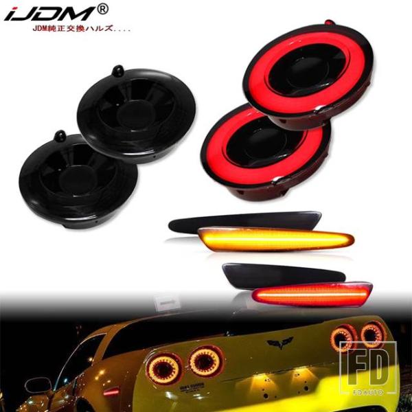 シボレー 2005-2013年式コルベットC6 テールランプアセンブリとフロントリアサイドマーカーウィンカーランプライトテールライトブレーキランプ■仕様 【爆買】高懸念化学物質:なし認証:ISO9000 CE ROHS機能:テールライトブレ...