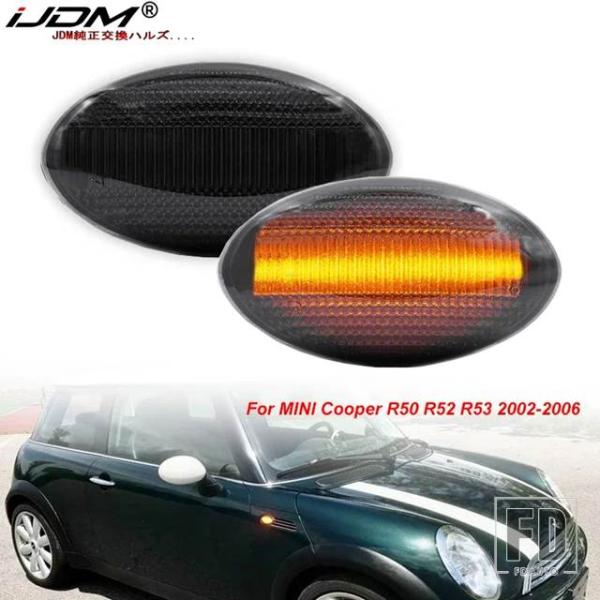 ミニクーパー R50 R52 R53 フロントフェンダー サイドマーカーライト アセンブリ ダイナミック ウィンカー ウィンカーライト 2002-2006 T10 12V■仕様 【爆買】高懸念化学物質:なし認証:ISO9000 CE ECE...