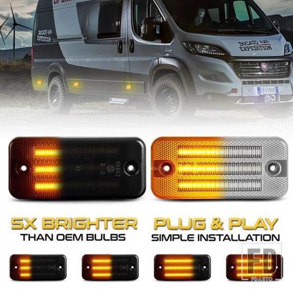 シトロエン プジョー LEDダイナミックサイドマーカーランプ フェンダーウィンカーシグナルライト イヴェコ デイリー ストラリス ジャンパー リ■仕様 【爆買】車両ブランドモデル: FIAT電圧: 12Vインターフェースタイプ: T10 W...