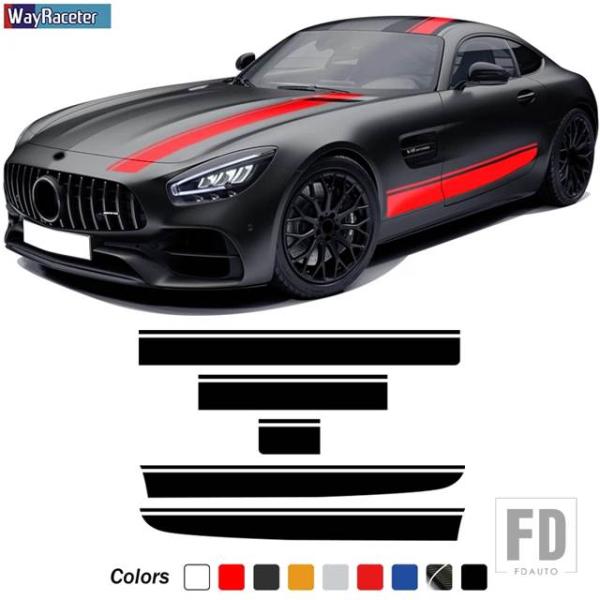 メルセデス ボンネットデカールルーフリアボディサイドストライプスカートステッカー AMG GT C190 R190 GTS GTR GTC 2015-ON 2021 アクセ■仕様 【爆買】カテゴリ:ステッカーステッカーの種類:クリエイティブ...