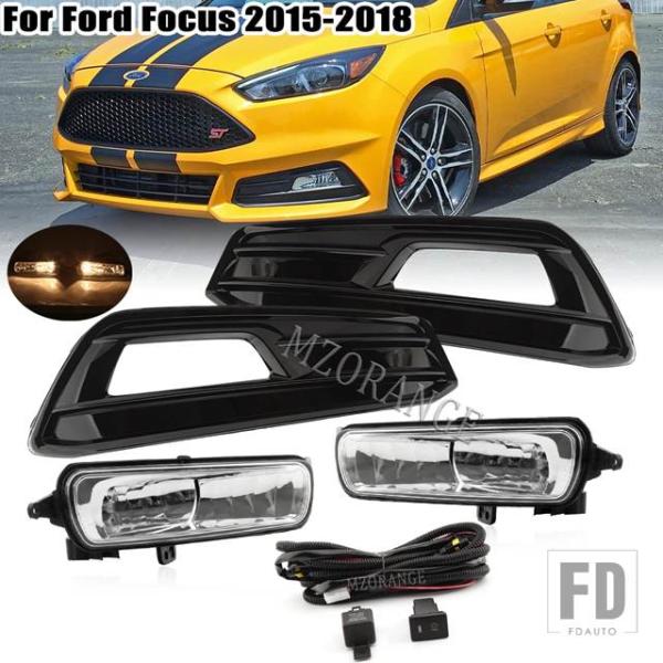 フォード フォグランプフォーカス ST 2015-2020 フロントバンパーグリルフォグライトヘッドライトカバーフレーム穴ワイヤーハーネスカーアクセ■仕様 【爆買】重要な化学物質:なし特殊機能:フォグライトアセンブリ材質の種類:ABSプラス...